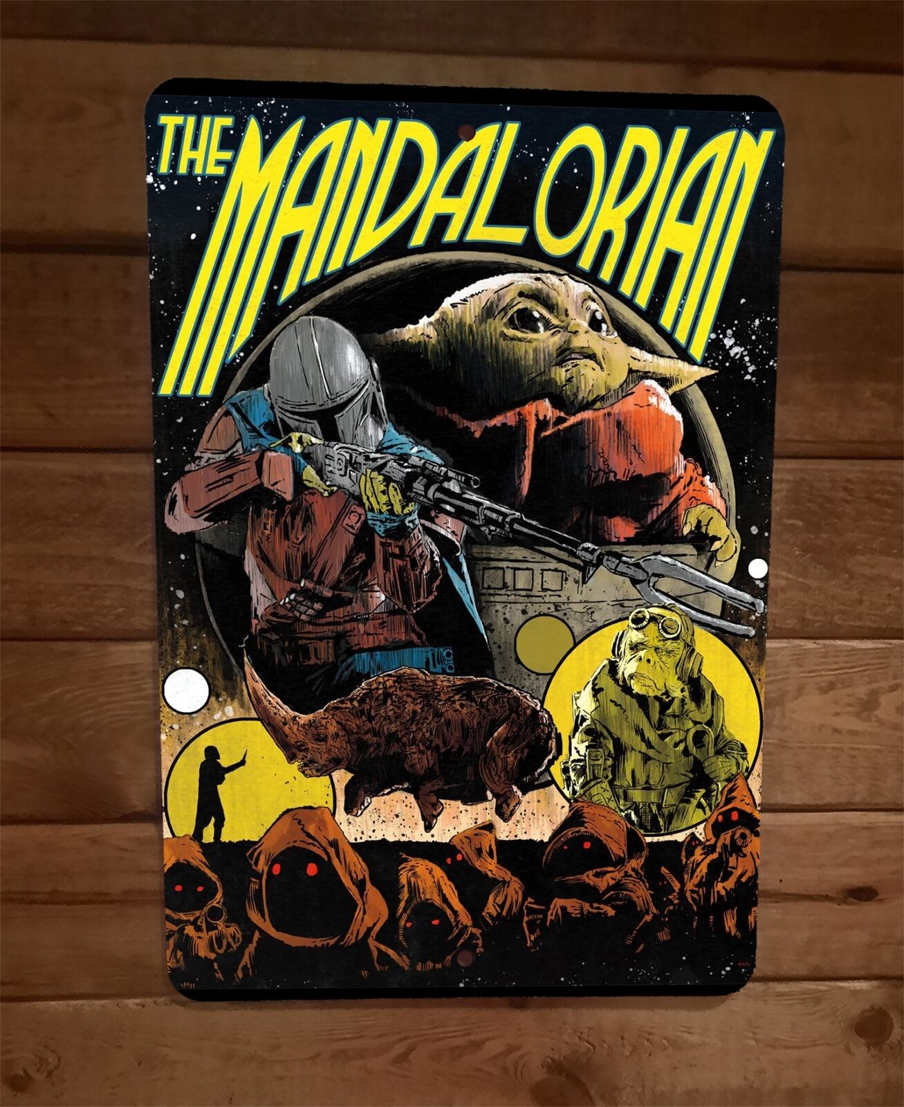 The Mandalorian Artworks 8x12 Metal Wall Sign Poster Star Wars – Sign Junky