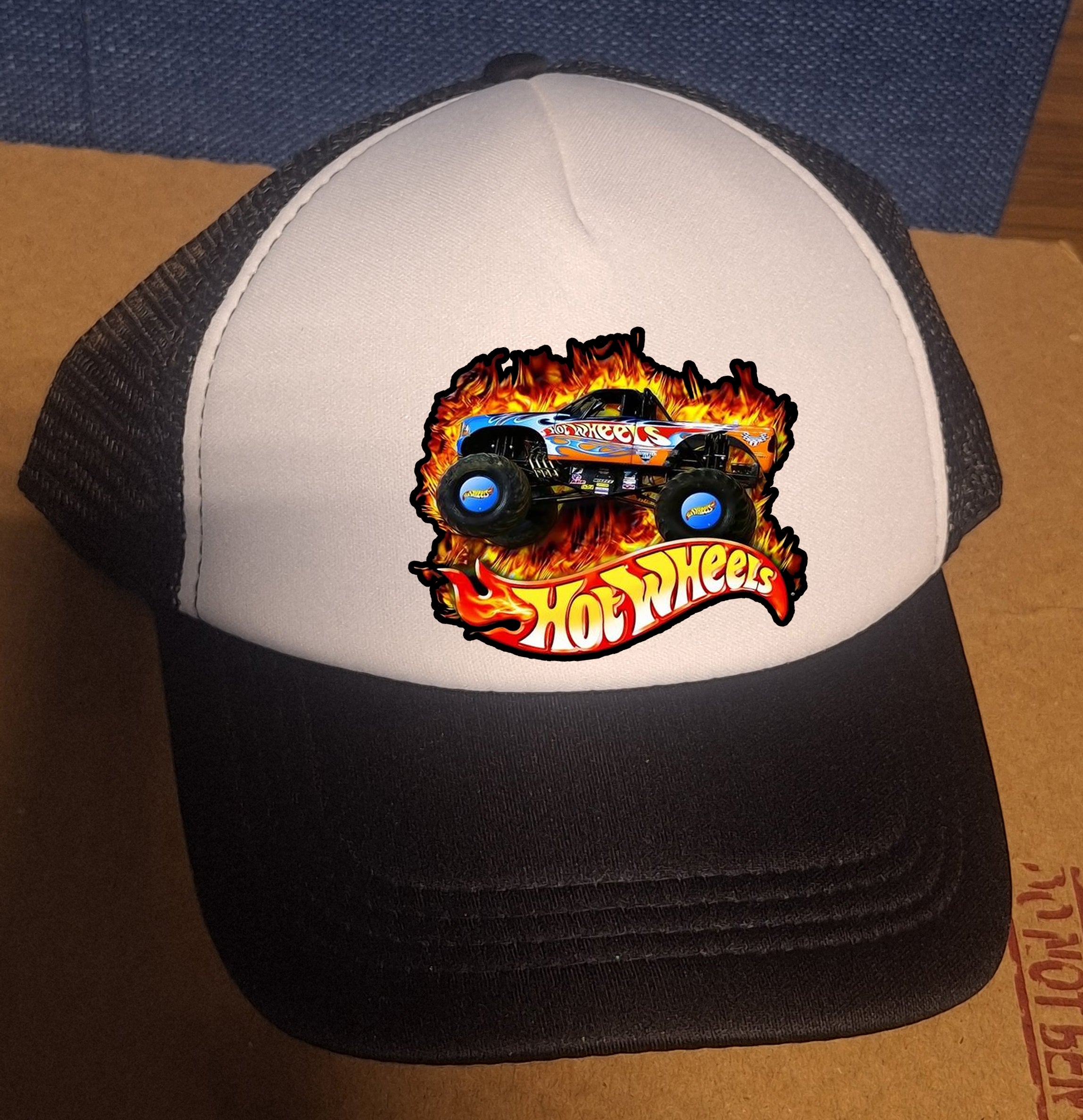 Hot Wheels Monster Truck Adjustable Trucker Baseball Cap – Sign Junky