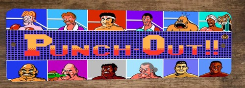 Punch Out Classic Arcade Marquee Banner Metal Wall Sign Mike Tyson ...