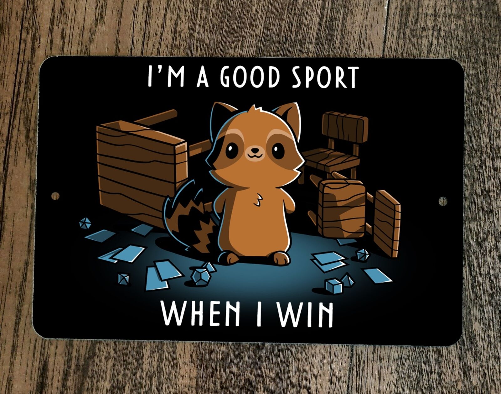 Im a Good Sport When I Win Gamer 8x12 Metal Wall Sign Poster – Sign Junky