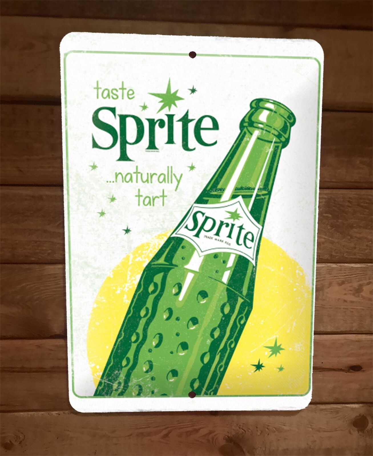Taste Sprite Naturally Tart Vintage Ad 8x12 Metal Wall Sign – Sign Junky