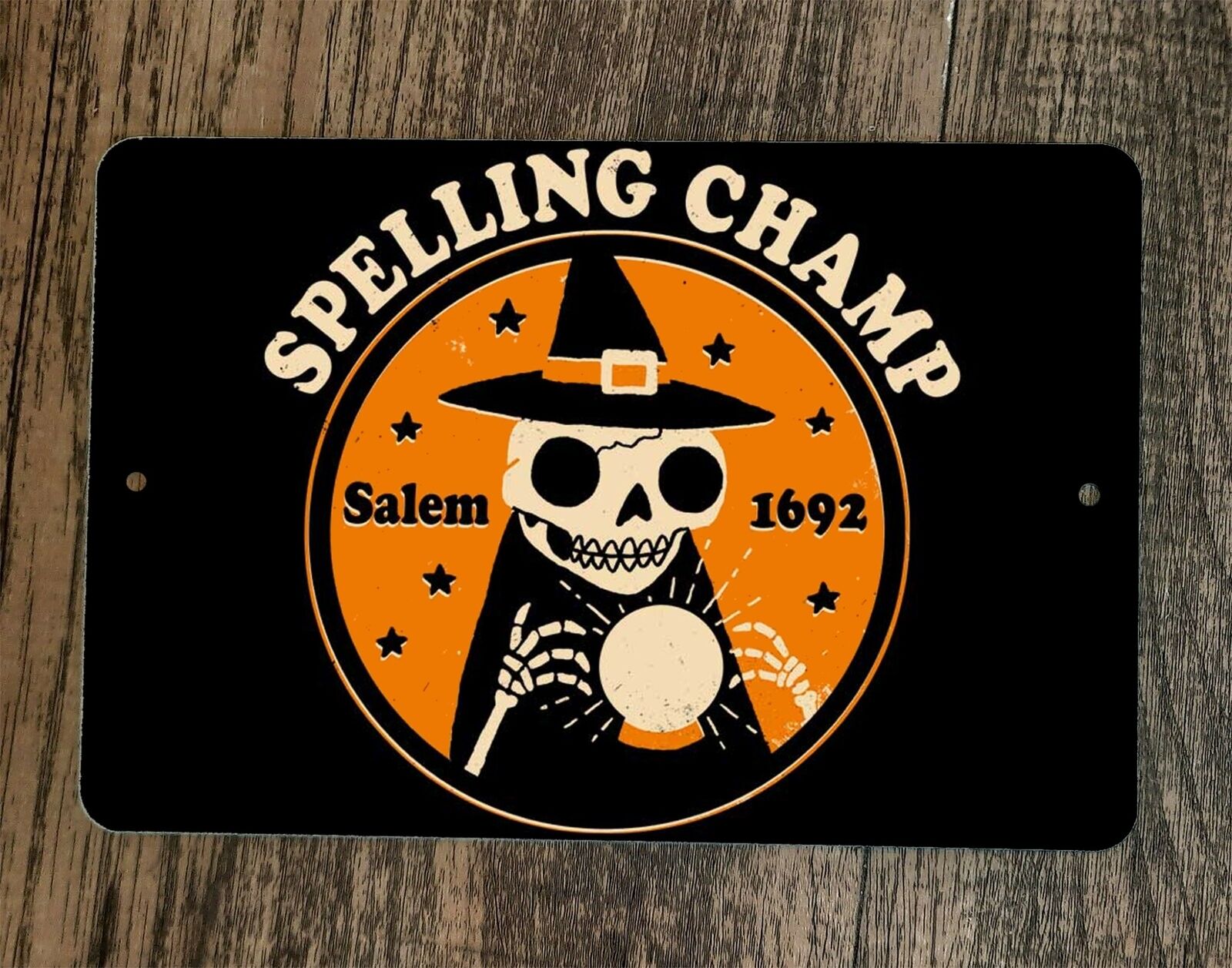 Spelling Champ Salem 1692 Witch 8x12 Metal Wall Sign Poster – Sign Junky