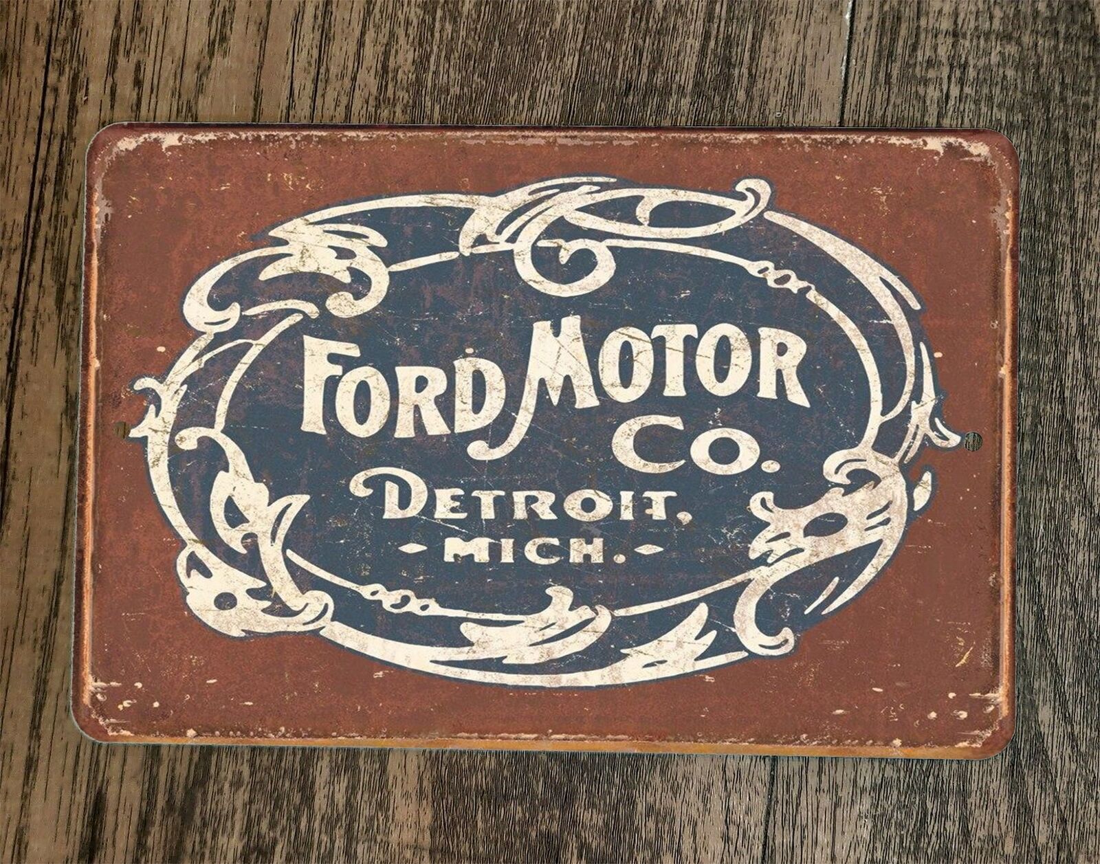 Ford Motor Company Detroit Michigan 8x12 Metal Wall Garage Sign Poster ...