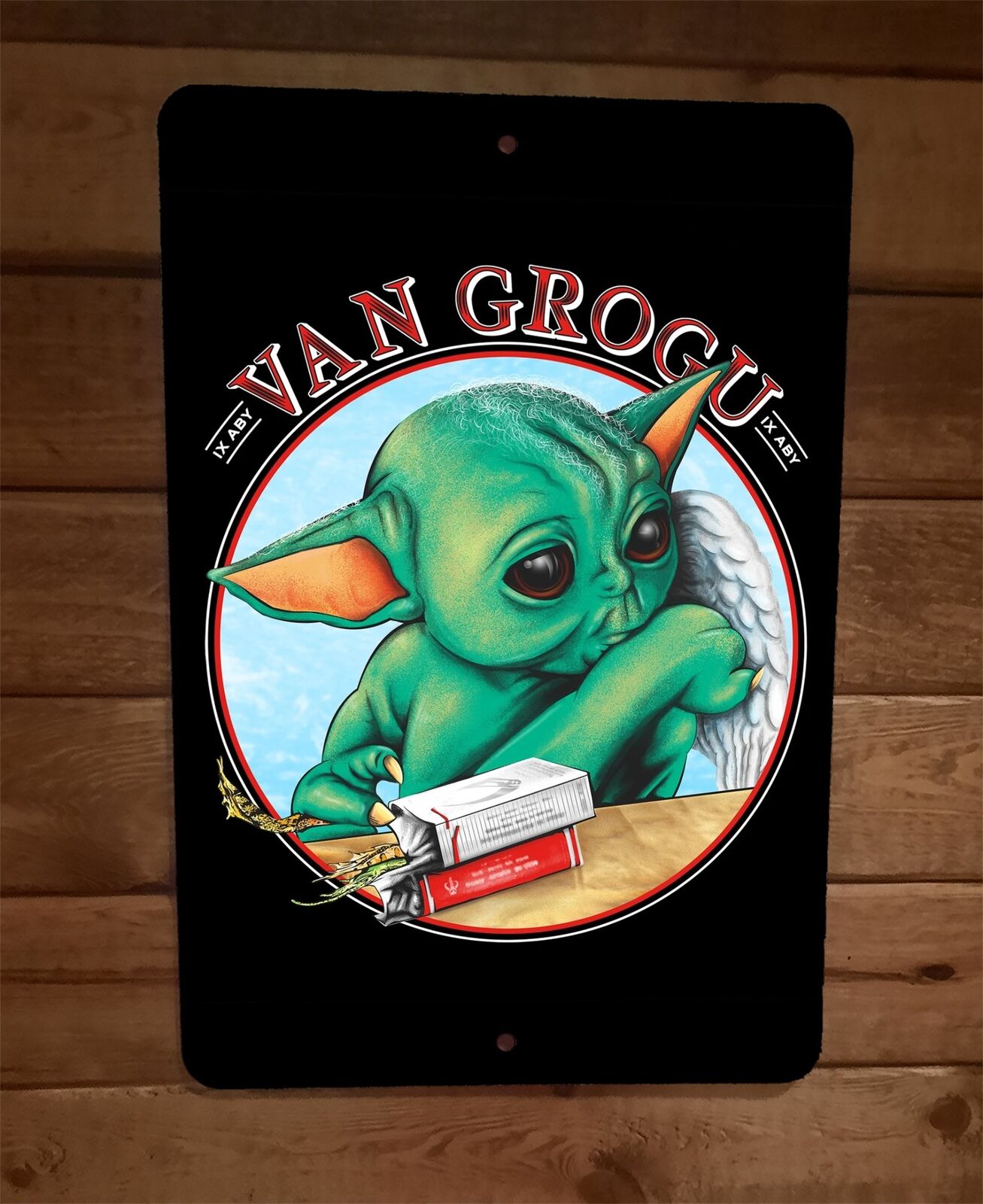 Van Grogu Star Wars Darth Halen Parody 8x12 Metal Wall Sign Star Wars ...