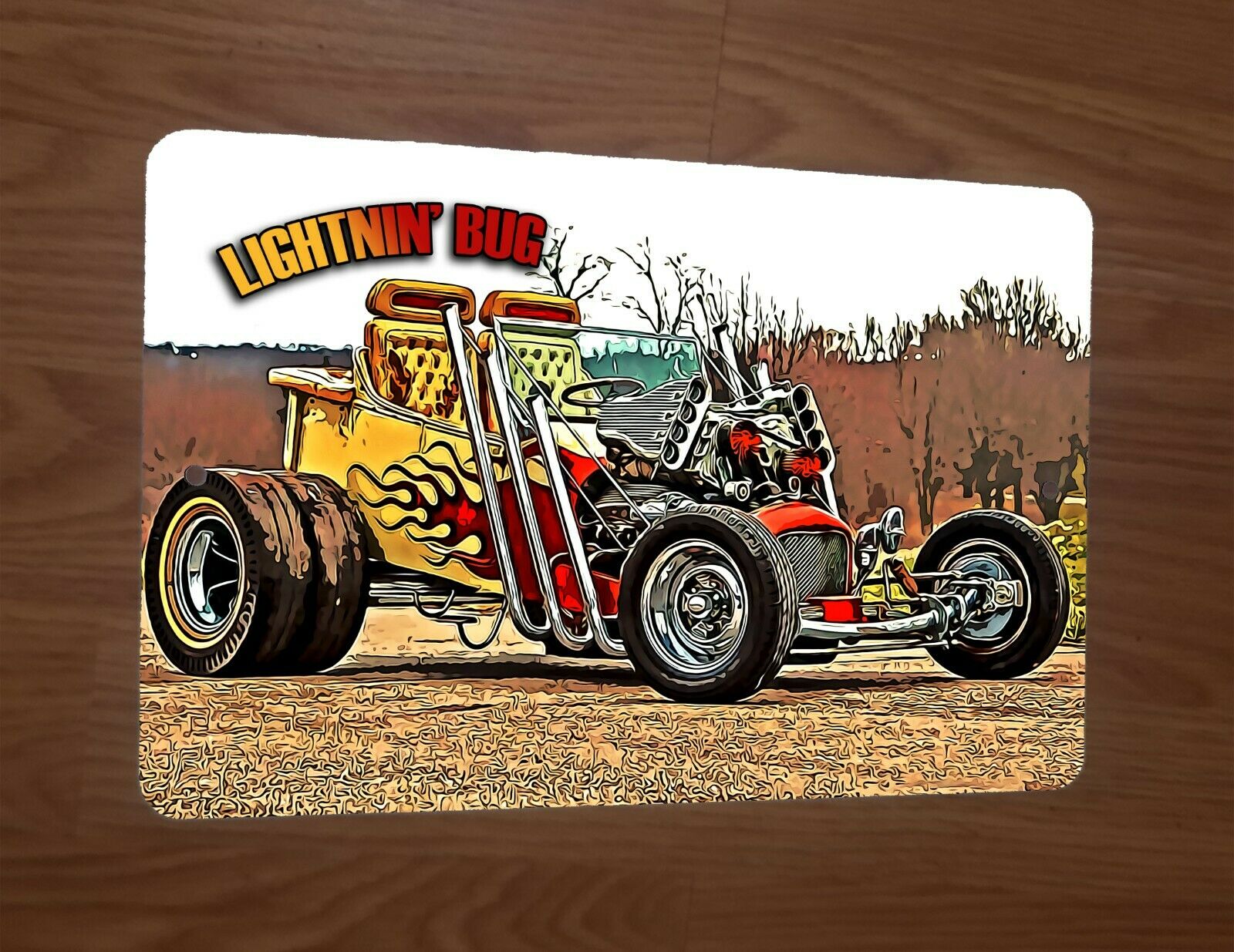 Lightnin Bug Hot Rod Kookies Car 1922 Ford T-Bucket Artwork 8x12 Metal ...